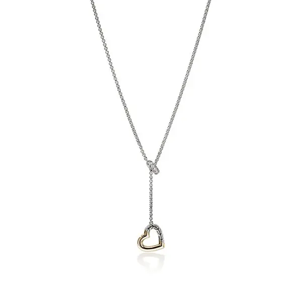 John Hardy Jh Essential Heart Lariat Necklace - Sterling Silver
