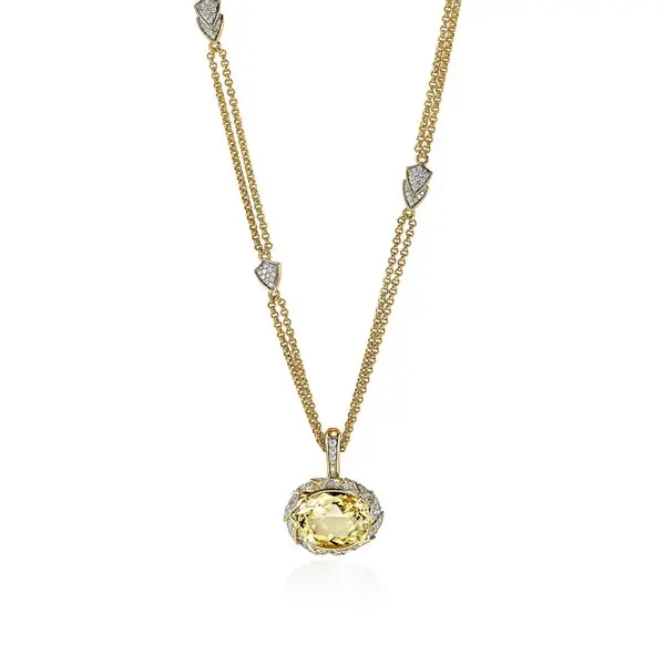 John Hardy Artisan Series Naga Pendant Necklace - White Diamond