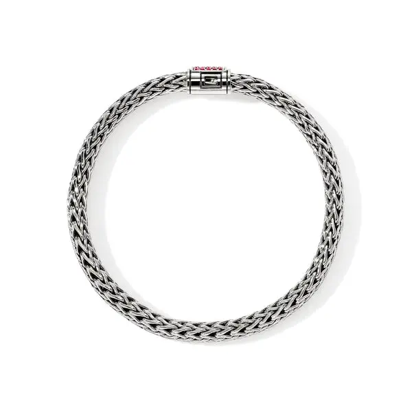 John Hardy Icon Chain Bracelet With Ruby Clasp