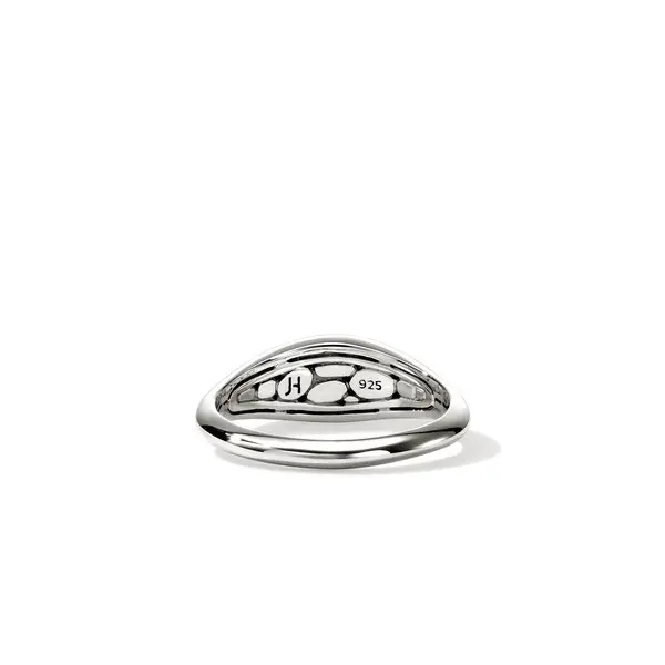 John Hardy Pebble Ring With Black Sapphires - Sterling Silver