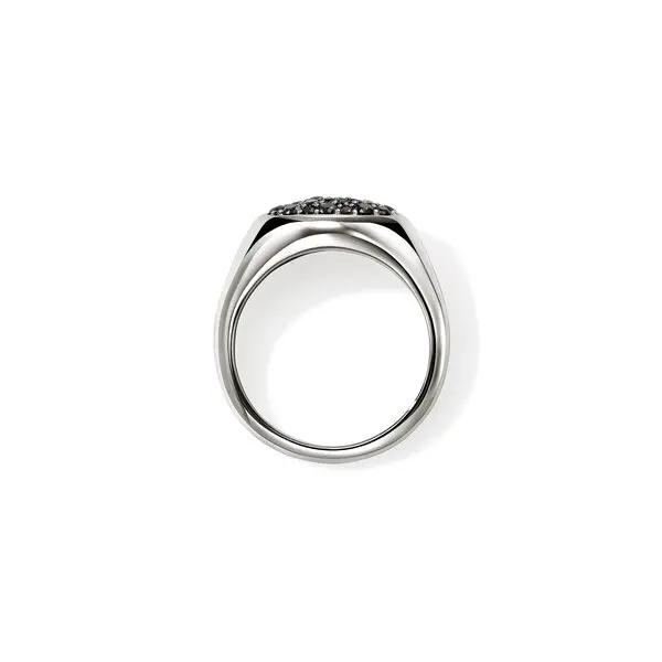 John Hardy Pebble Ring With Black Sapphires - Sterling Silver
