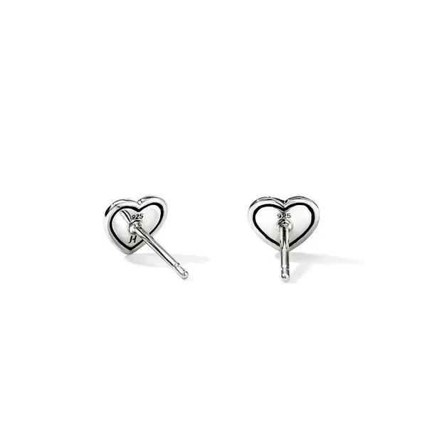 John Hardy Essential Heart Stud Earrings - Sterling Silver