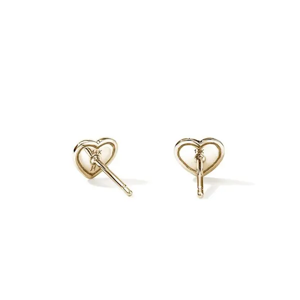 John Hardy Essential Heart Stud Earrings - Gold