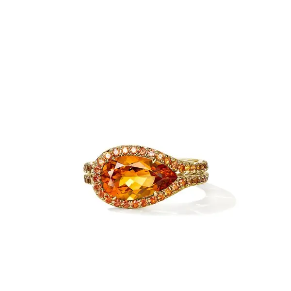 John Hardy Artisan Series Surf Cocktail Ring - Madeira Citrine
