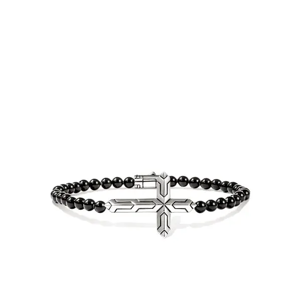 John Hardy Icon Cross Bracelet With Black Onyx - Sterling Silver