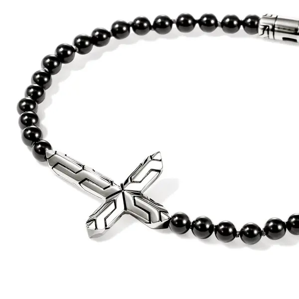John Hardy Icon Cross Bracelet With Black Onyx