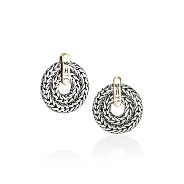 John Hardy Icon Link Gold Earrings - Sterling Silver