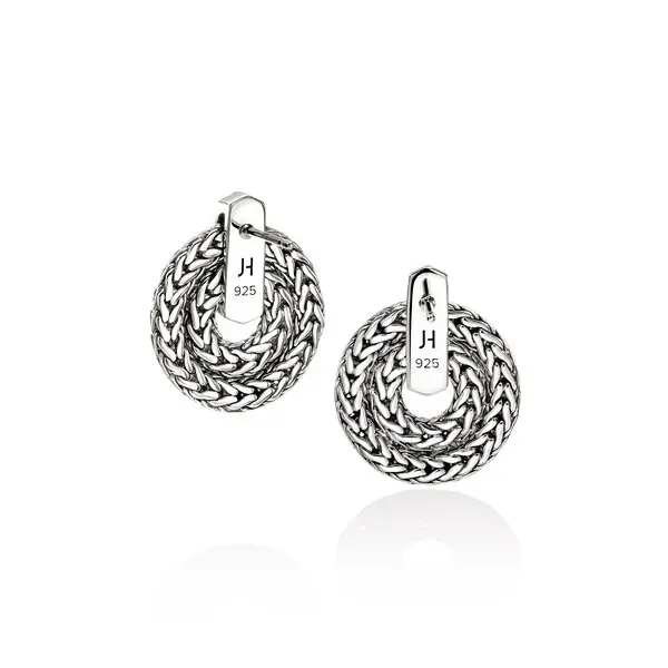 John Hardy Icon Link Diamond Earrings - Sterling Silver