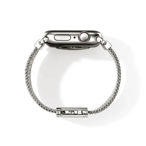 John Hardy Smartwatch Strap With Black Sapphires - Sterling Silver