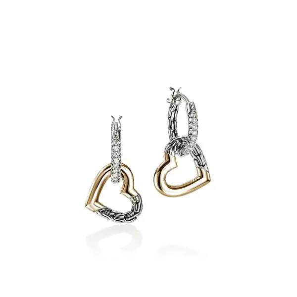 John Hardy Jh Essential Heart Drop Earrings - Sterling Silver