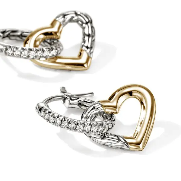 John Hardy Jh Essential Heart Drop Earrings