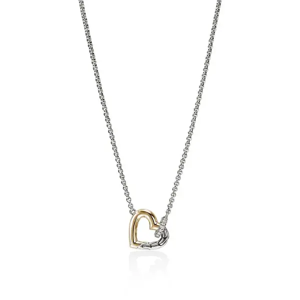 John Hardy Essential Heart Link Necklace - Sterling Silver