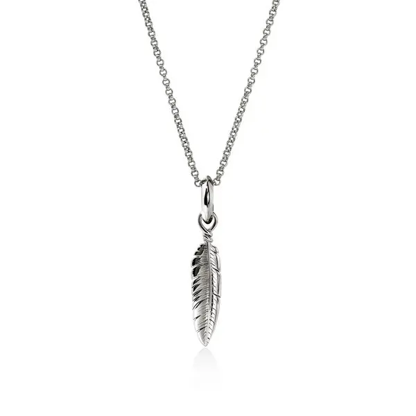 John Hardy Feather Talisman Pendant Necklace - Sterling Silver