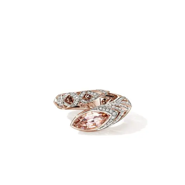 John Hardy Artisan Series Naga Wrap Ring - Pink Tourmaline