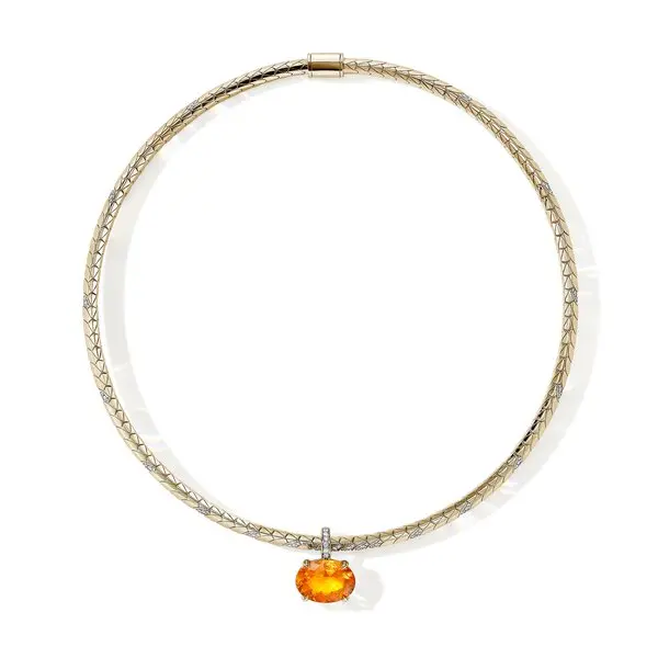 John Hardy Artisan Series Naga Flex Choker - Fire Opal