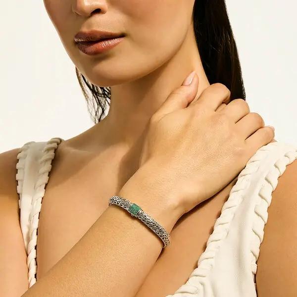 John Hardy Icon Chain Bracelet With Gemstone Clasp