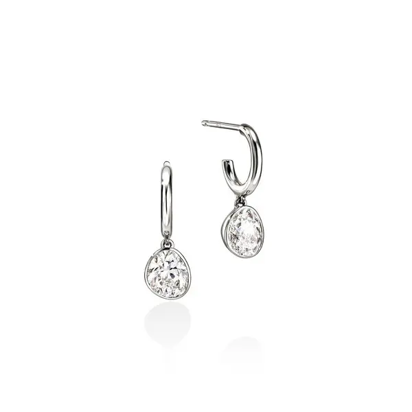 John Hardy Jh Lovestruck™ Diamond Hoop Earrings - Sterling Silver
