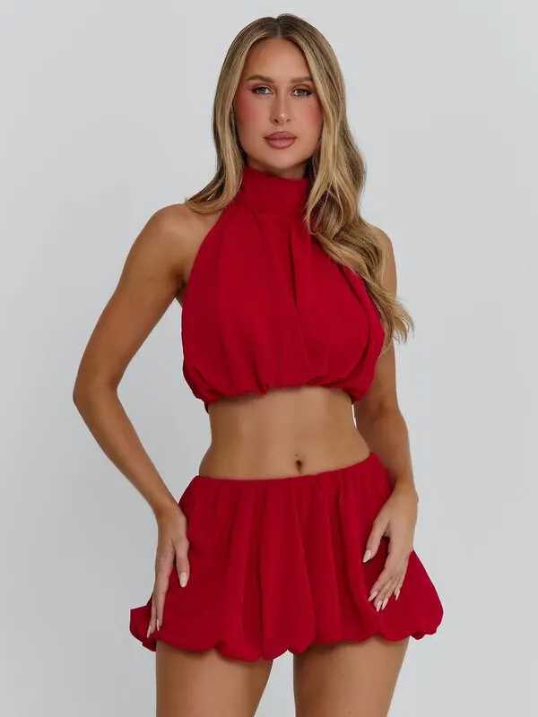OUTCAST Anahi Mini Skirt - Red