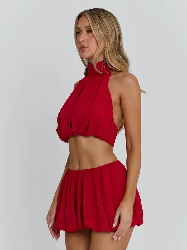 OUTCAST Anahi Mini Skirt - Red