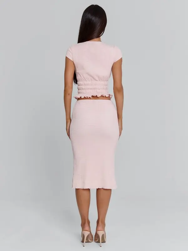 OUTCAST Shirred Cropped Top