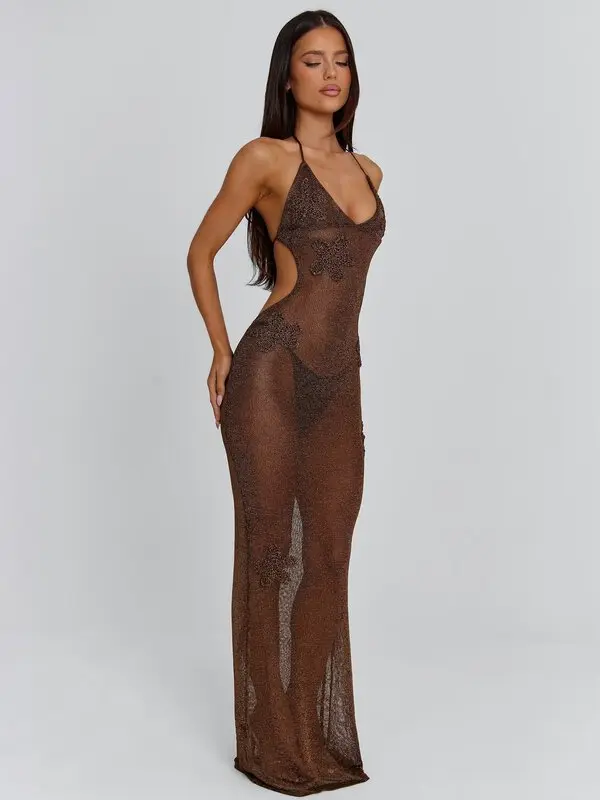 OUTCAST Esmeralda Maxi Dress - Brown
