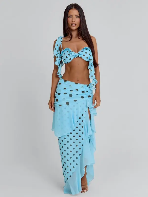 OUTCAST Farwin Polka Dot Maxi Skirt
