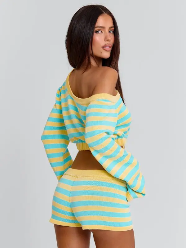 OUTCAST Hattie Striped Shorts - Print