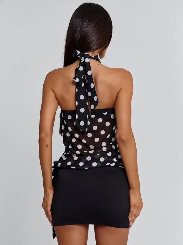 OUTCAST Oriane Mini Dress In Polka Dot