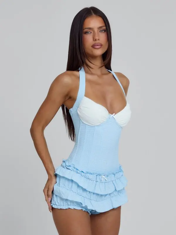 OUTCAST Maika Fitted Mini Playsuit