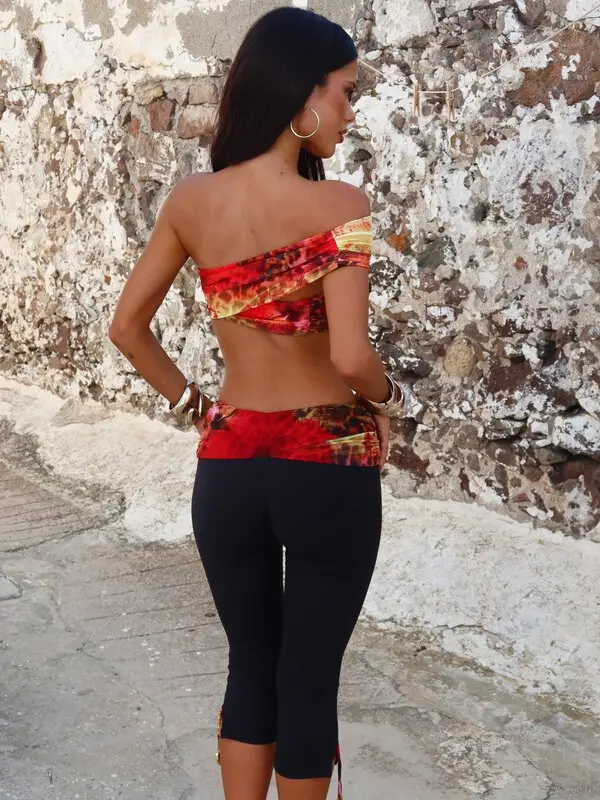 OUTCAST Bonita Print Capri Pants
