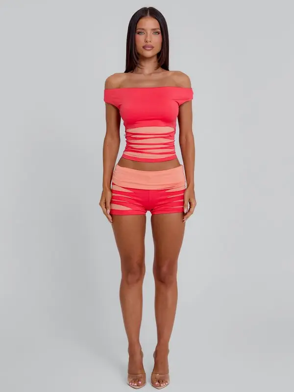 OUTCAST Off-shoulder Jersey Top