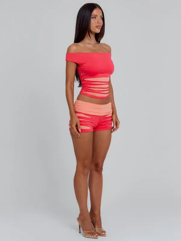 OUTCAST Off-shoulder Jersey Top