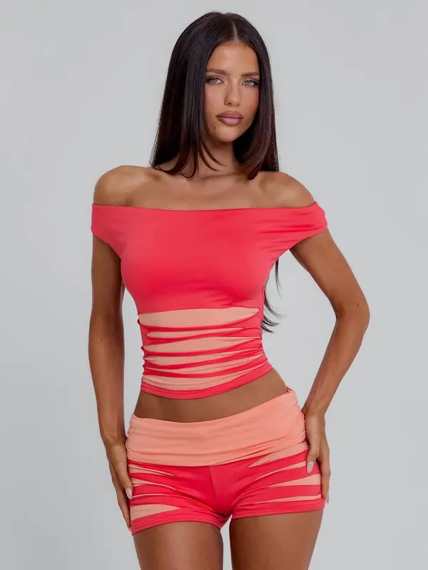 OUTCAST Off-shoulder Jersey Top