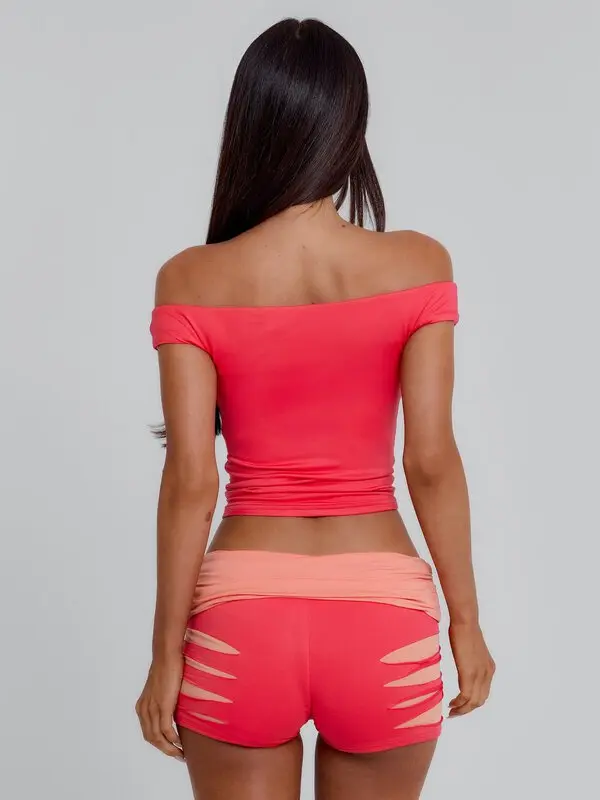 OUTCAST Off-shoulder Jersey Top