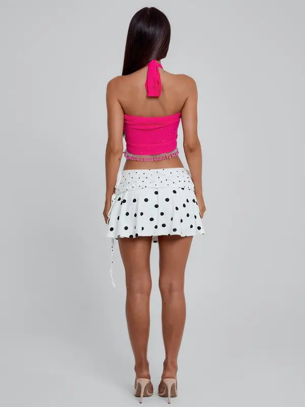 OUTCAST Kyla Polka Dot Mini Skirt