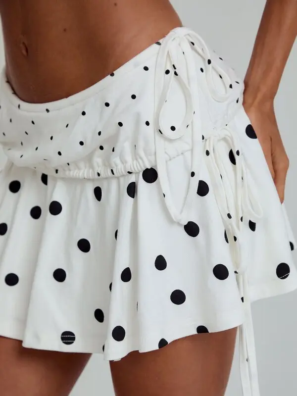 OUTCAST Kyla Polka Dot Mini Skirt