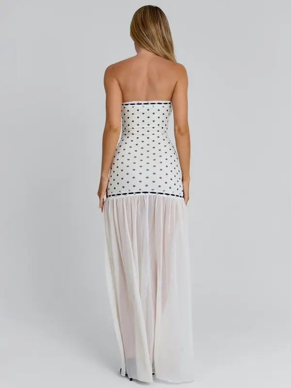OUTCAST Giana Polka Dot Maxi Dress