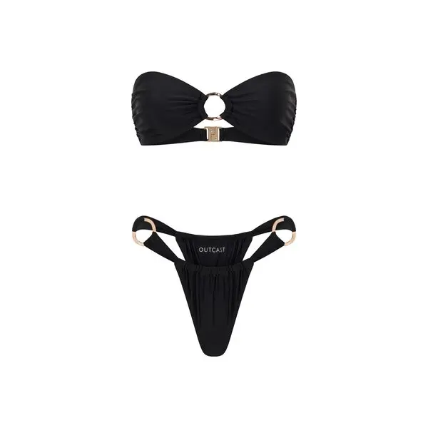 OUTCAST Denver Bandeau Bikini Top - Black