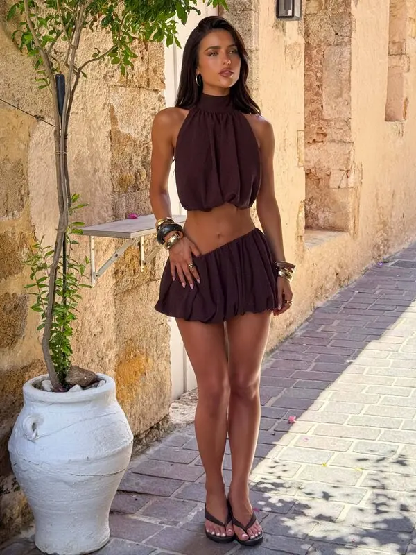 OUTCAST Anahi Top - Brown