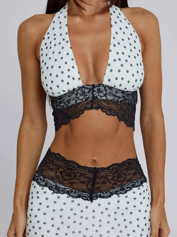 OUTCAST Jazara Polka Dot Top