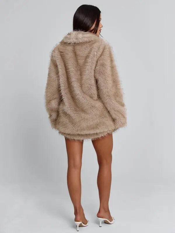 OUTCAST Nahla Long Faux Fur Jacket