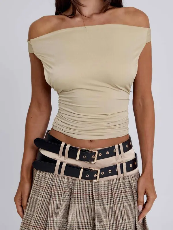 OUTCAST Nomi Plaid Mini Skirt
