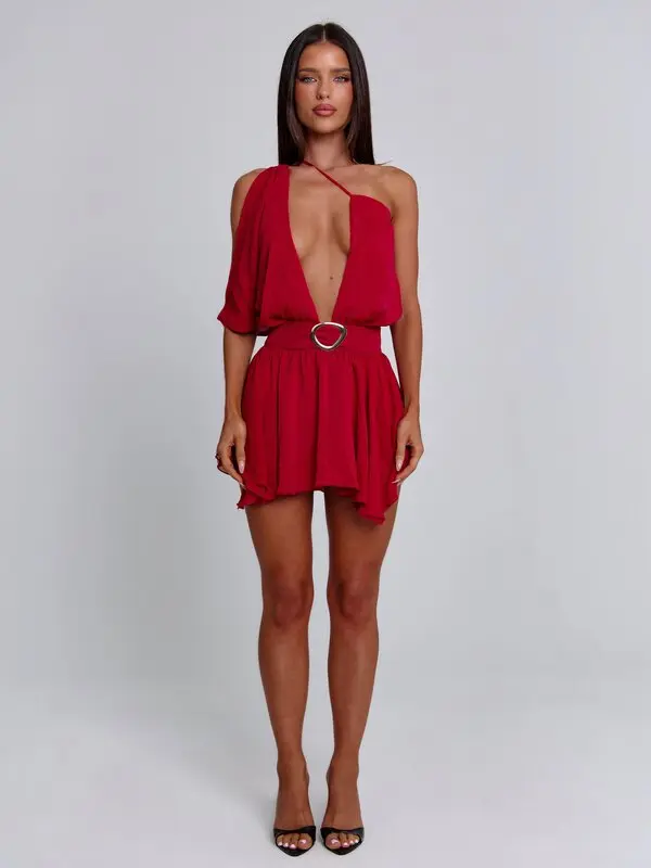 OUTCAST Erice Mini Dress - Red