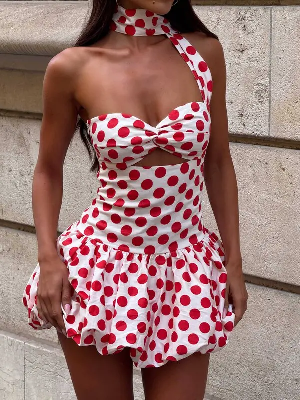 OUTCAST Hayley Mini Dress - Red/print