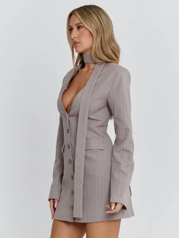 OUTCAST Rehnee Pinstripe Blazer Dress