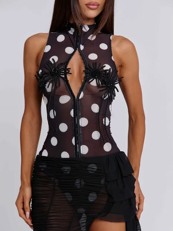 OUTCAST Maelis Polka Dot Maxi Dress