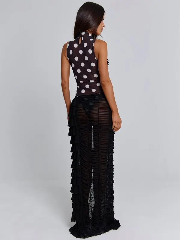 OUTCAST Maelis Polka Dot Maxi Dress
