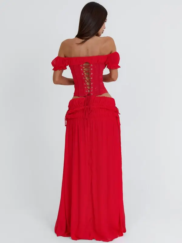 OUTCAST Lubela Corset Top - Red