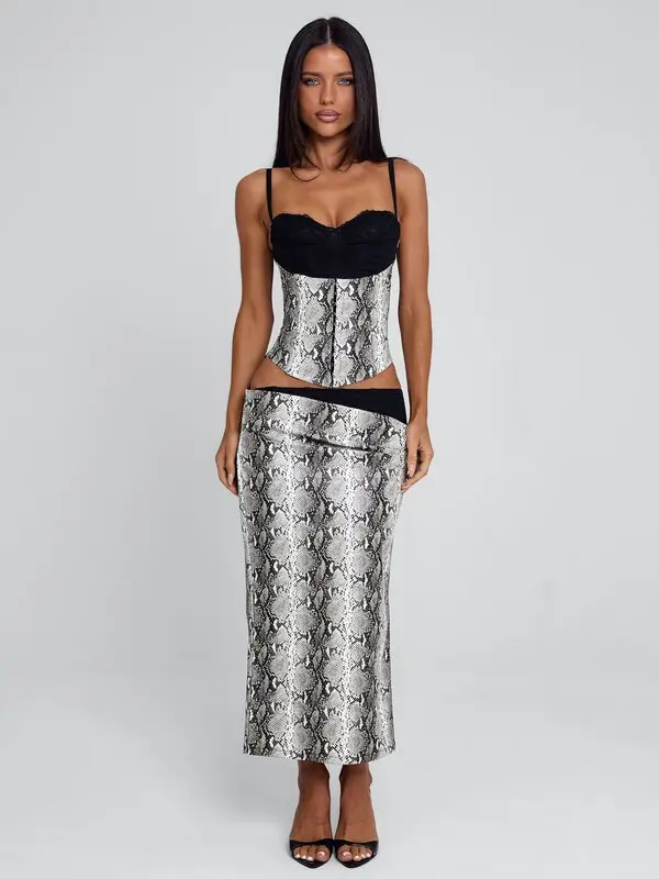 OUTCAST Ravelle Snake Print Top