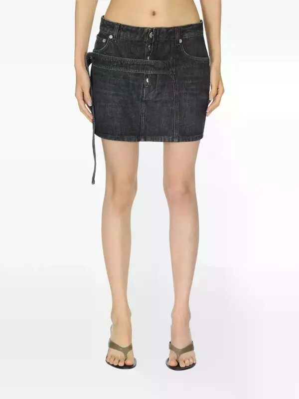 JEAN PAUL GAULTIER Low-waist Mini Skirt - Black